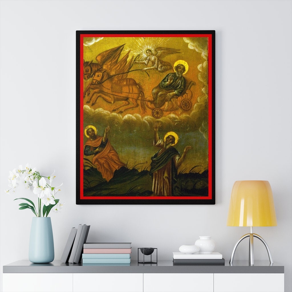 Prophet Elijah & Elisha Gallery Wrap 24" X 30 " Canvas Only Orthodox ...