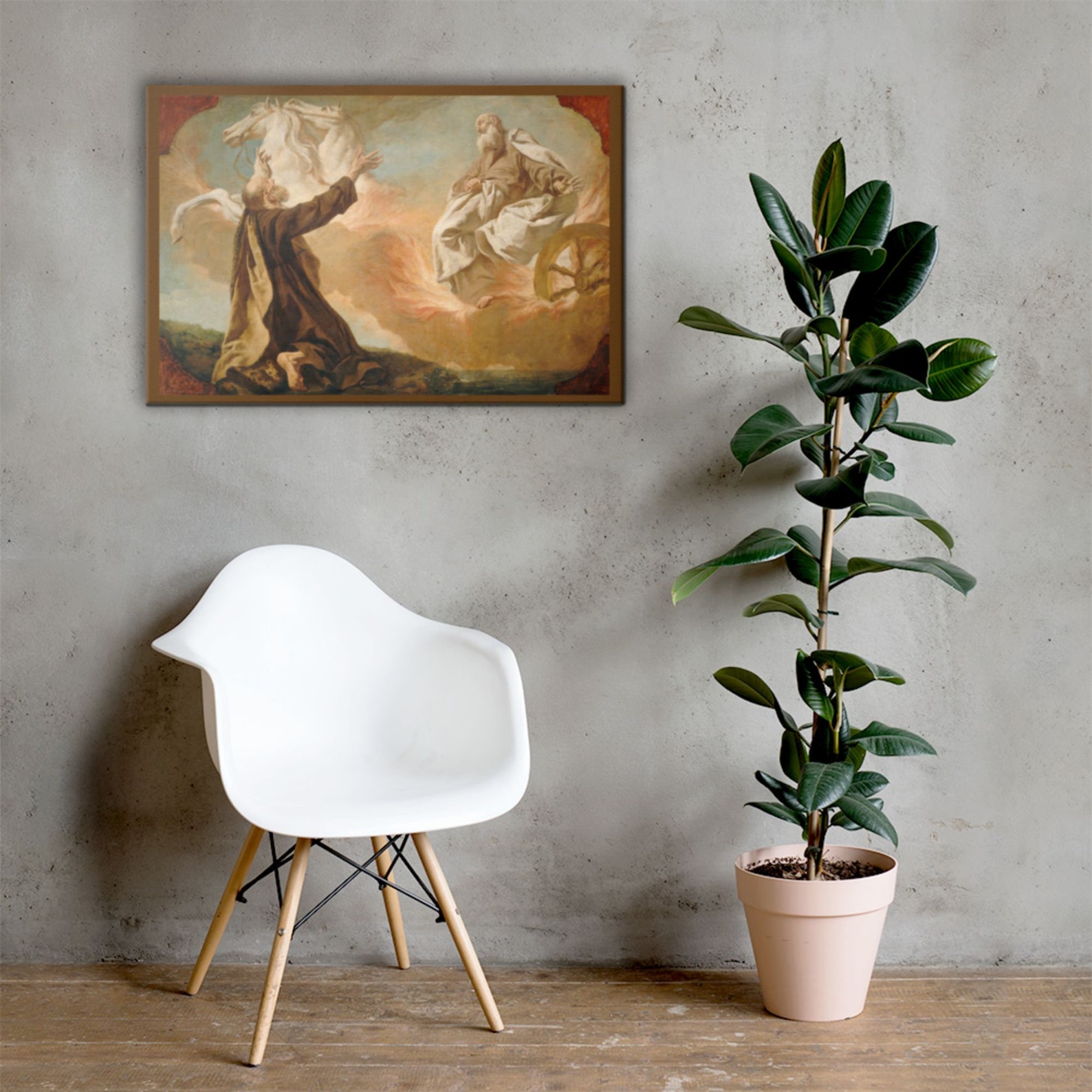 Prophet Elijah Eliyahu & Elisha Mantle Wall Art, 36" X 24" Canvas Only ...