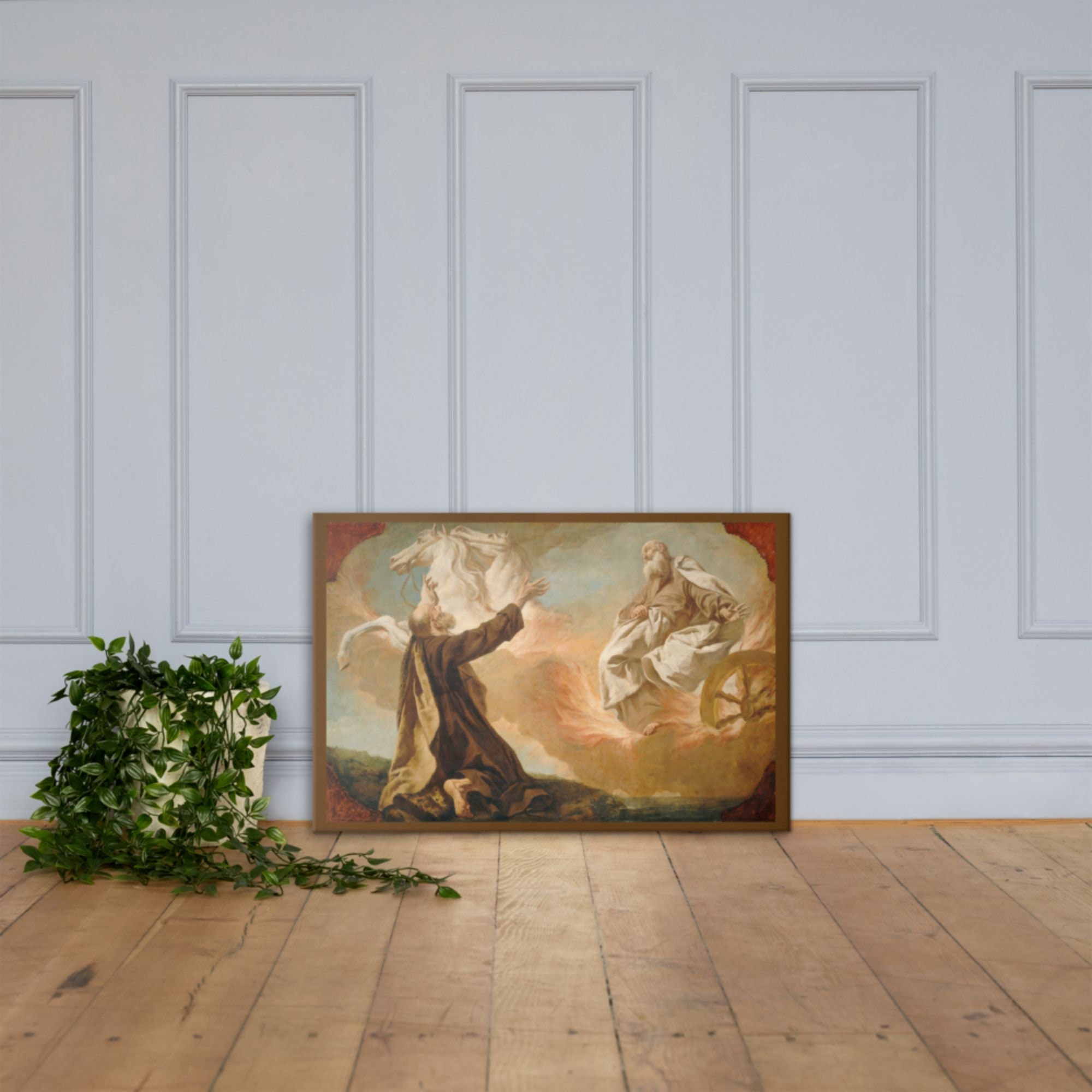 Prophet Elijah Eliyahu & Elisha Mantle Wall Art, 36" X 24" Canvas Only ...