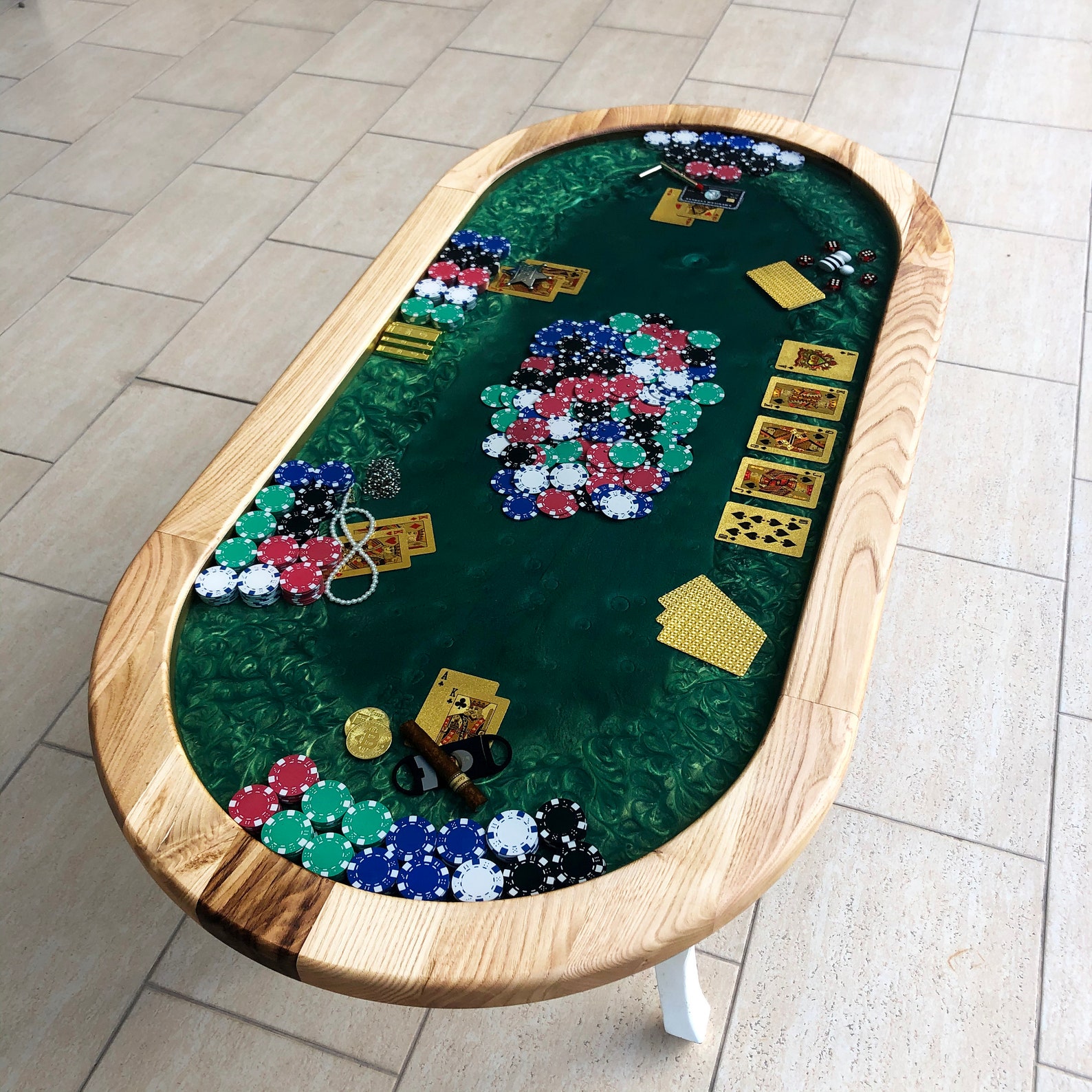 Poker Concept Epoxy Coffee Table - Etsy