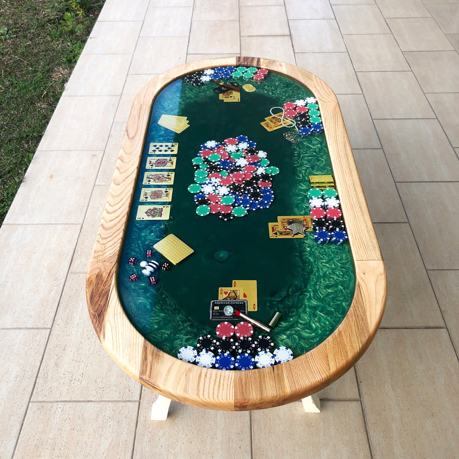 Poker Concept Epoxy Coffee Table - Etsy