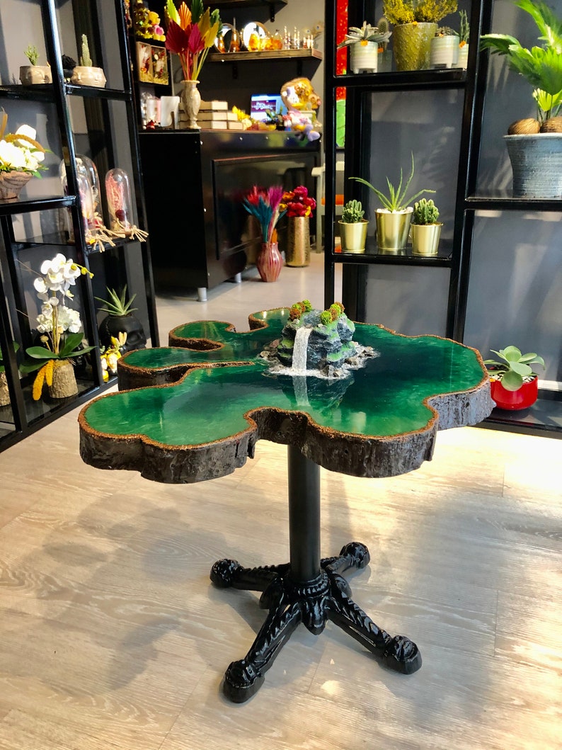 Forest theme epoxy coffee table | Etsy