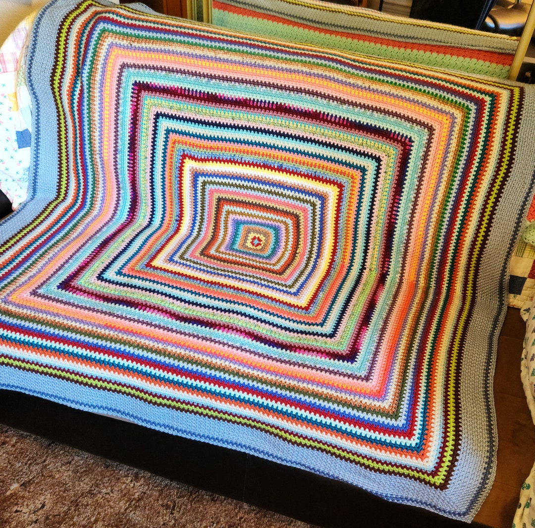 Beautiful Moss Stitch everything Blanket W/ - Etsy