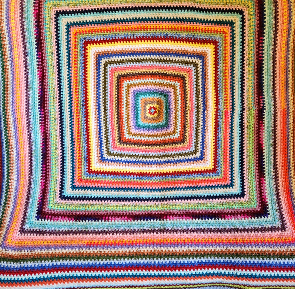 Beautiful Moss Stitch everything Blanket W/ - Etsy