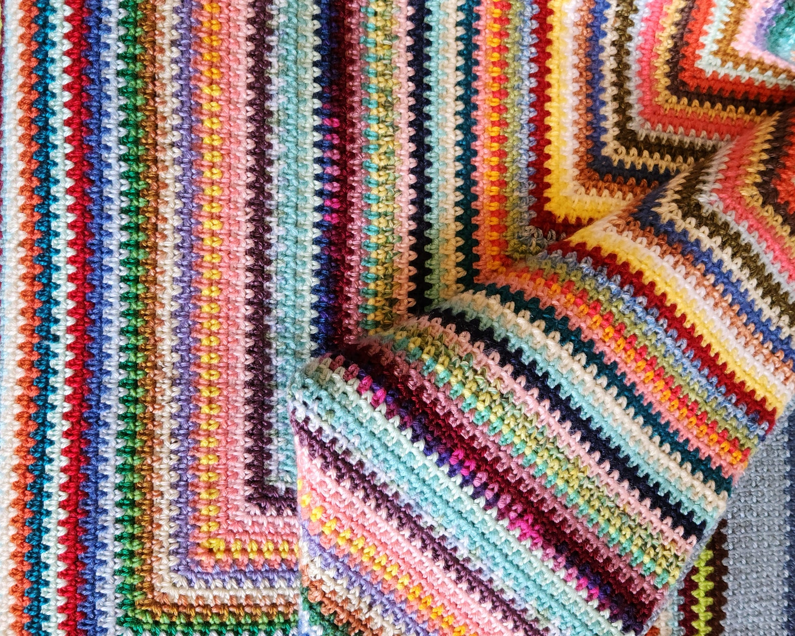 Beautiful Moss Stitch everything Blanket W/ - Etsy