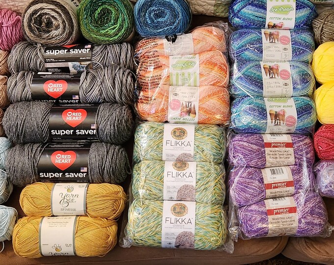 Mystery Boxes of Yarn, Many Brands, Colors, 1, 2, 3 & 4 Weights - Etsy