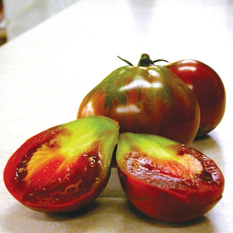 Japanese Trifele Black Tomato 5 Seeds, Heirloom Home Gardening Tomatoes ...