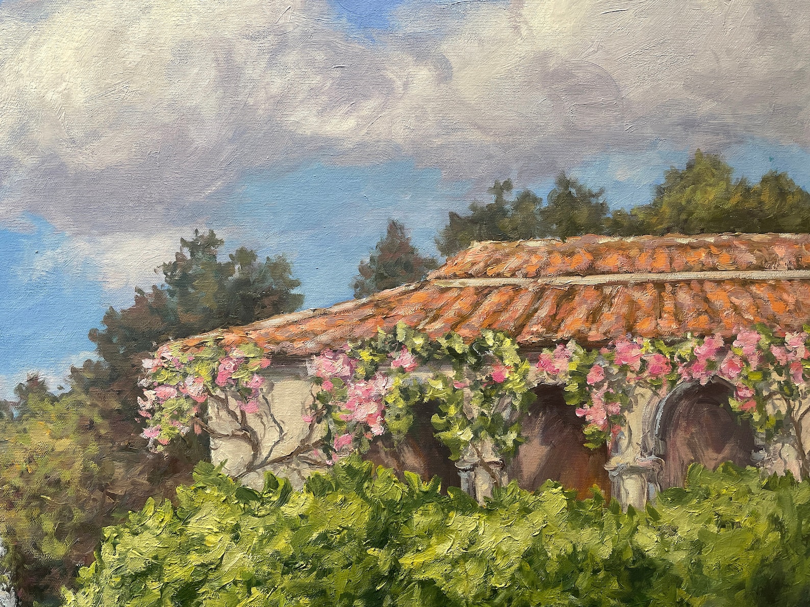 Large Italian Garden Oil Painting Landscape bellissimo - Etsy