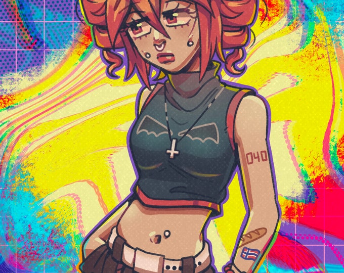 Kasane Teto Punk - Print | 7"x10.5" - Etsy