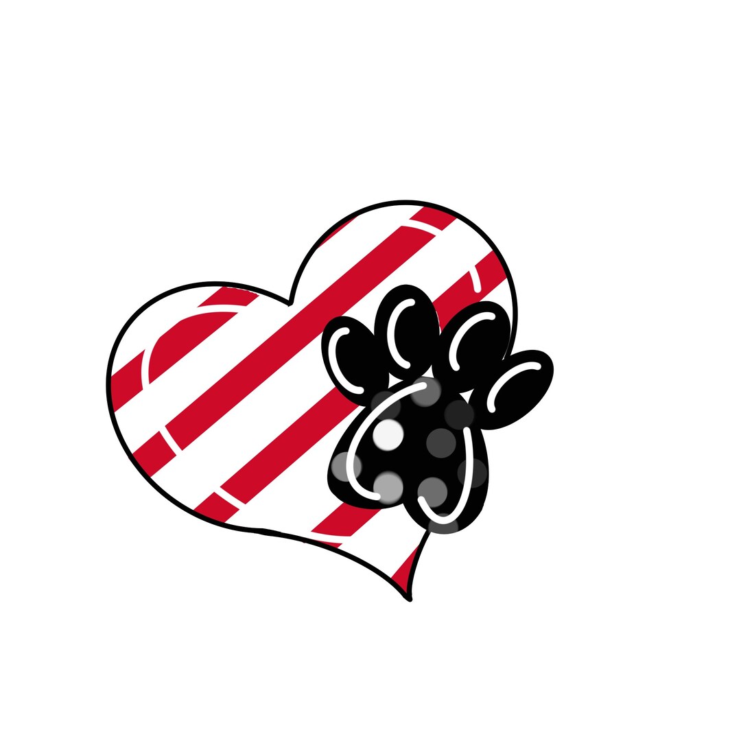 Template | Dog - Cat Lover Door Hanger Template |heart & Paw Print ...