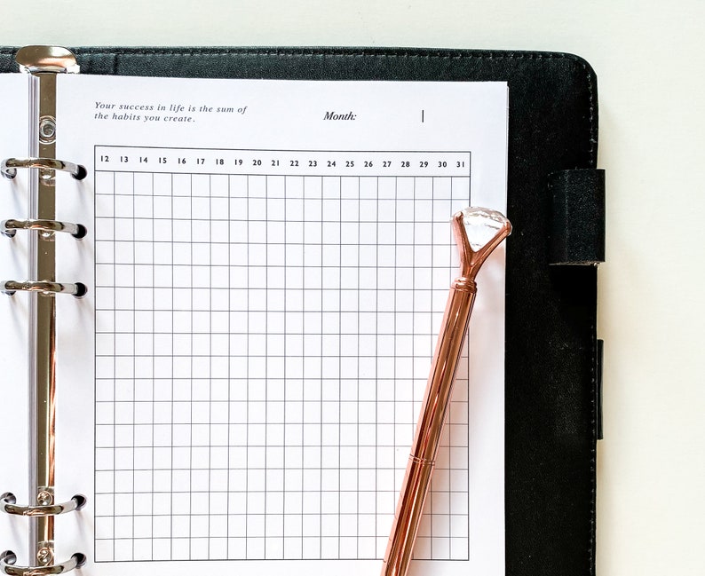 Monthly Habit Tracker Printable: A4, A5, Letter Sizes (digital Download ...