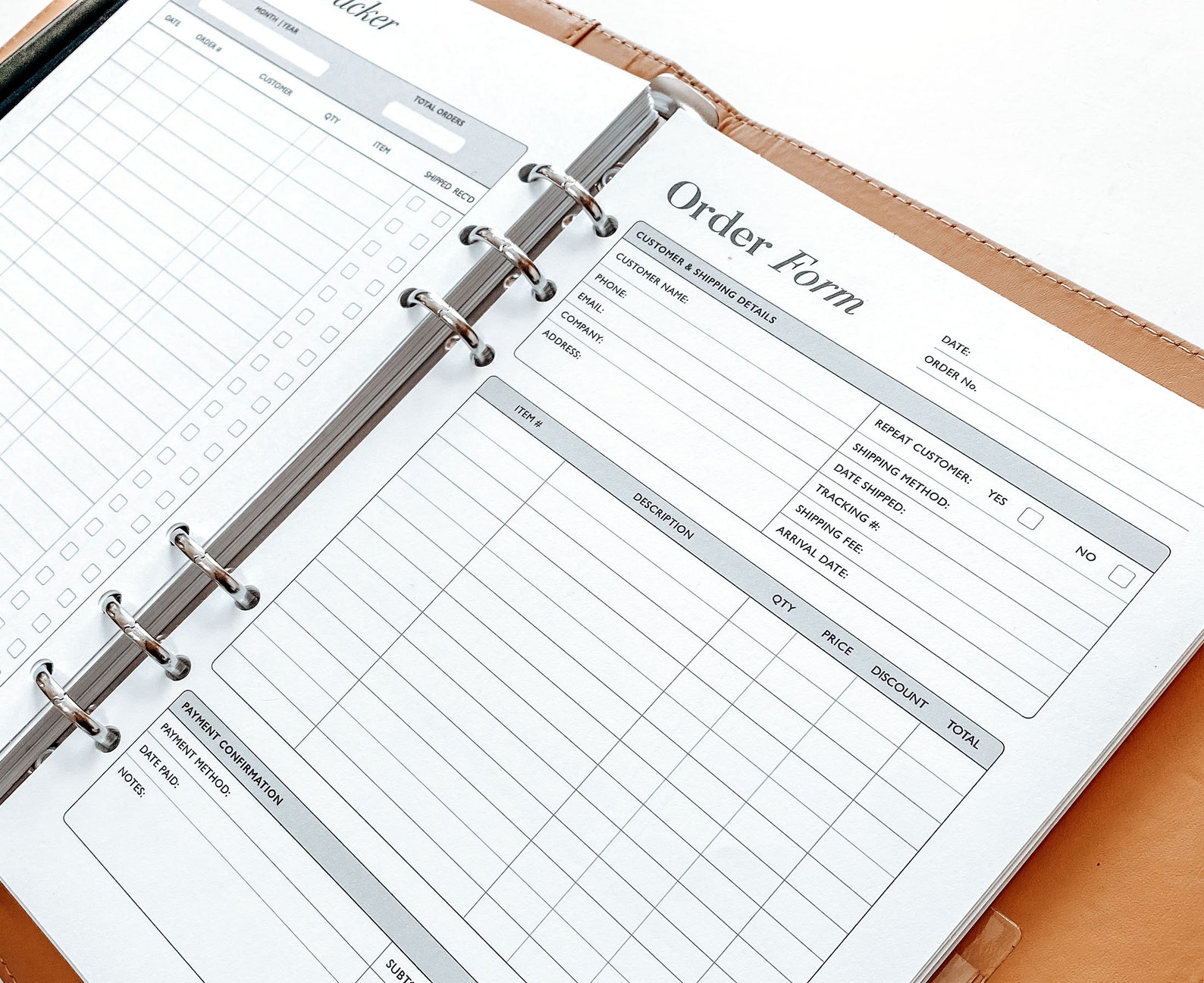 Small Business Planner Printable Sales Log Order Form | Etsy