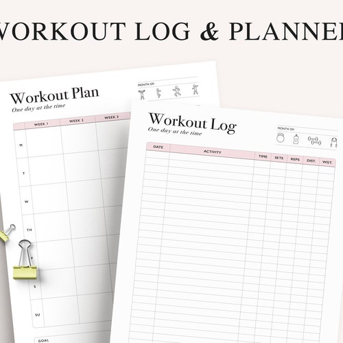 Weekly Fitness Planner Printable Weekly Exercise Tracker - Etsy