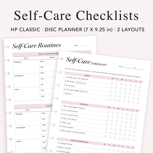 Routine Checklist Printable Happy Planner Insert Weekly - Etsy