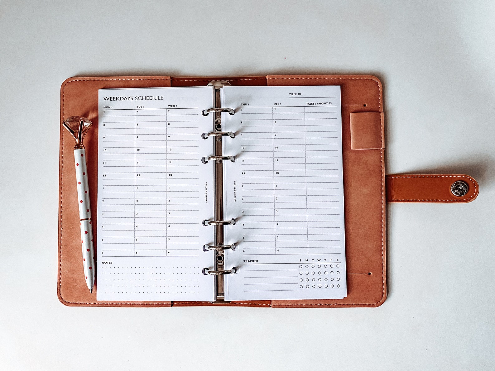 Personal Size Weekly Planner Printable: Hourly Schedule & Habit Tracker ...