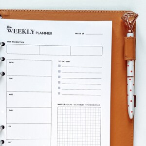 Minimal Weekly Planner Printable, Weekly to Do List, Undated Planner ...