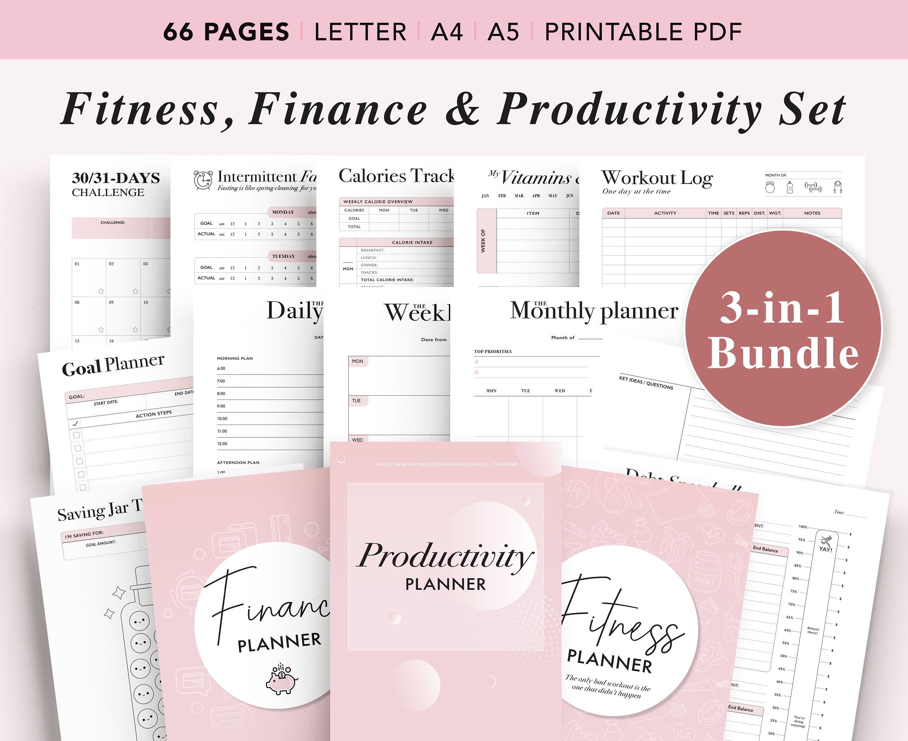 Ultimate Life Binder Printable Bundle Life Organizer Workout - Etsy Canada