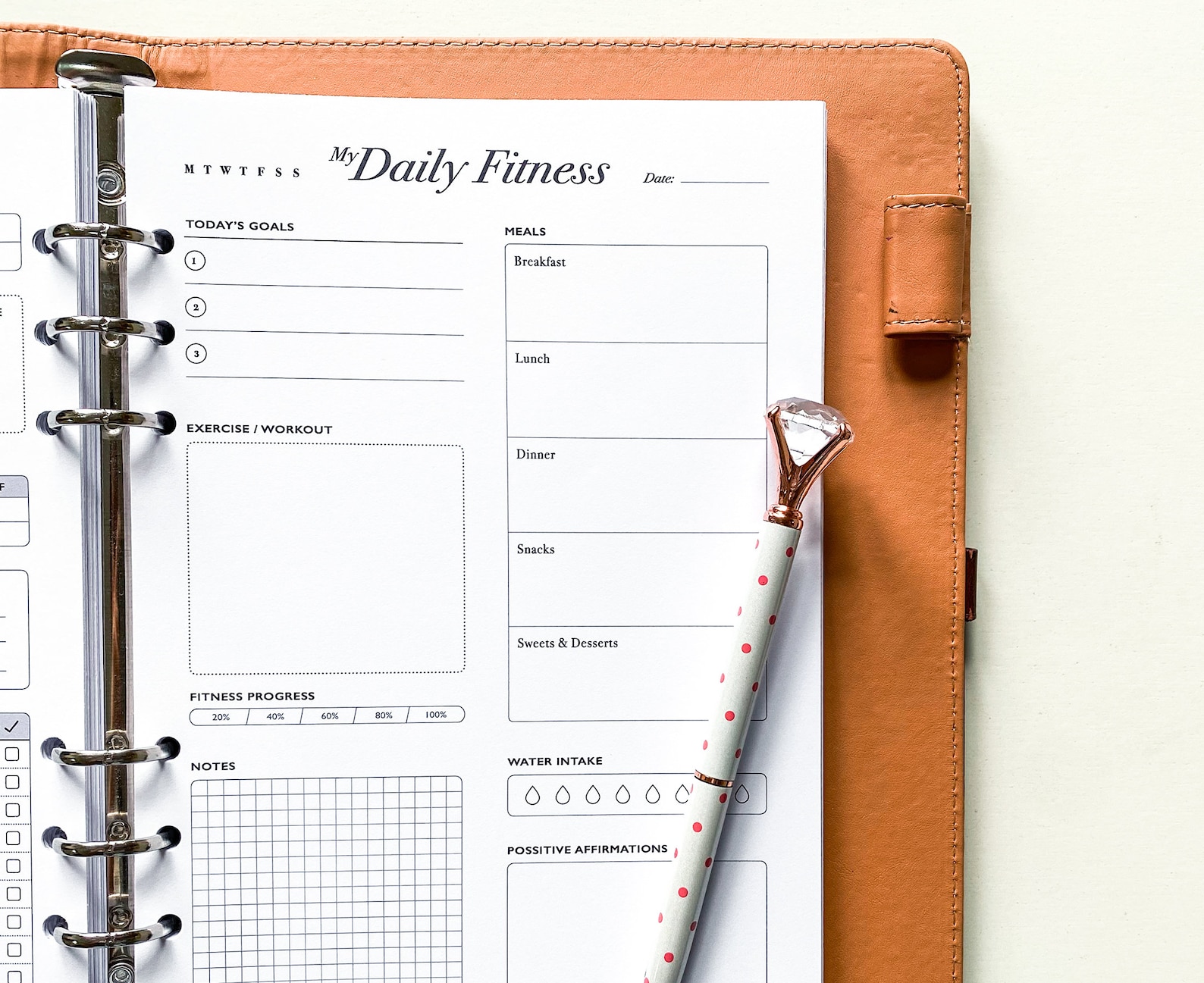 Fitness Planner Printable Daily Fitness Tracker Weekly | Etsy