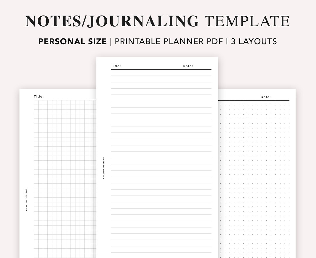 PERSONAL Note Paper Doted Grid Lined Square, Student Note Taking ...