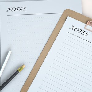 Note Paper Doted Grid Lined Square, Printable Writing Paper, Note Pages ...
