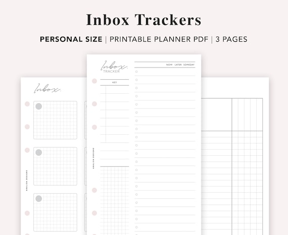 PERSONAL Inbox Planner Inserts Inbox Tracker Inbox System - Etsy