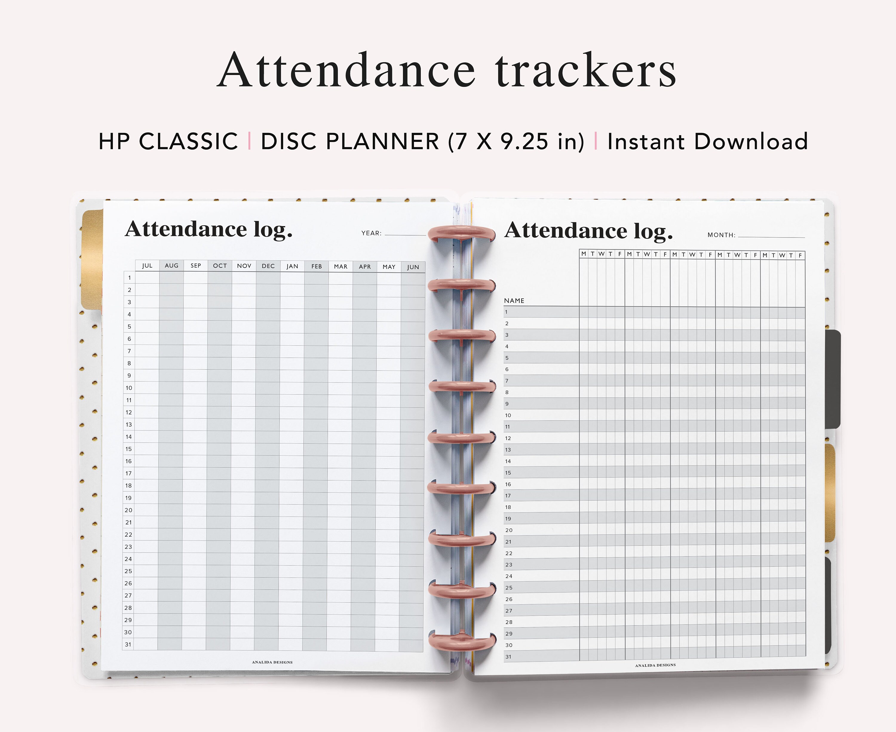 Homeschool Attendance Record Log Tracker Happy Planner | Etsy