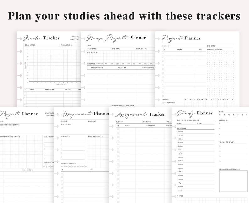 Student Planner Printable Happy Planner Classic Insert - Etsy Canada