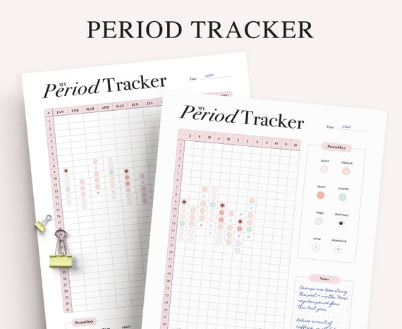 Period Tracker Printable Menstrual Cycle Planner Period Etsy