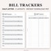 Half Letter Bill Tracker: Printable Budget Planner (PDF) - Etsy Canada
