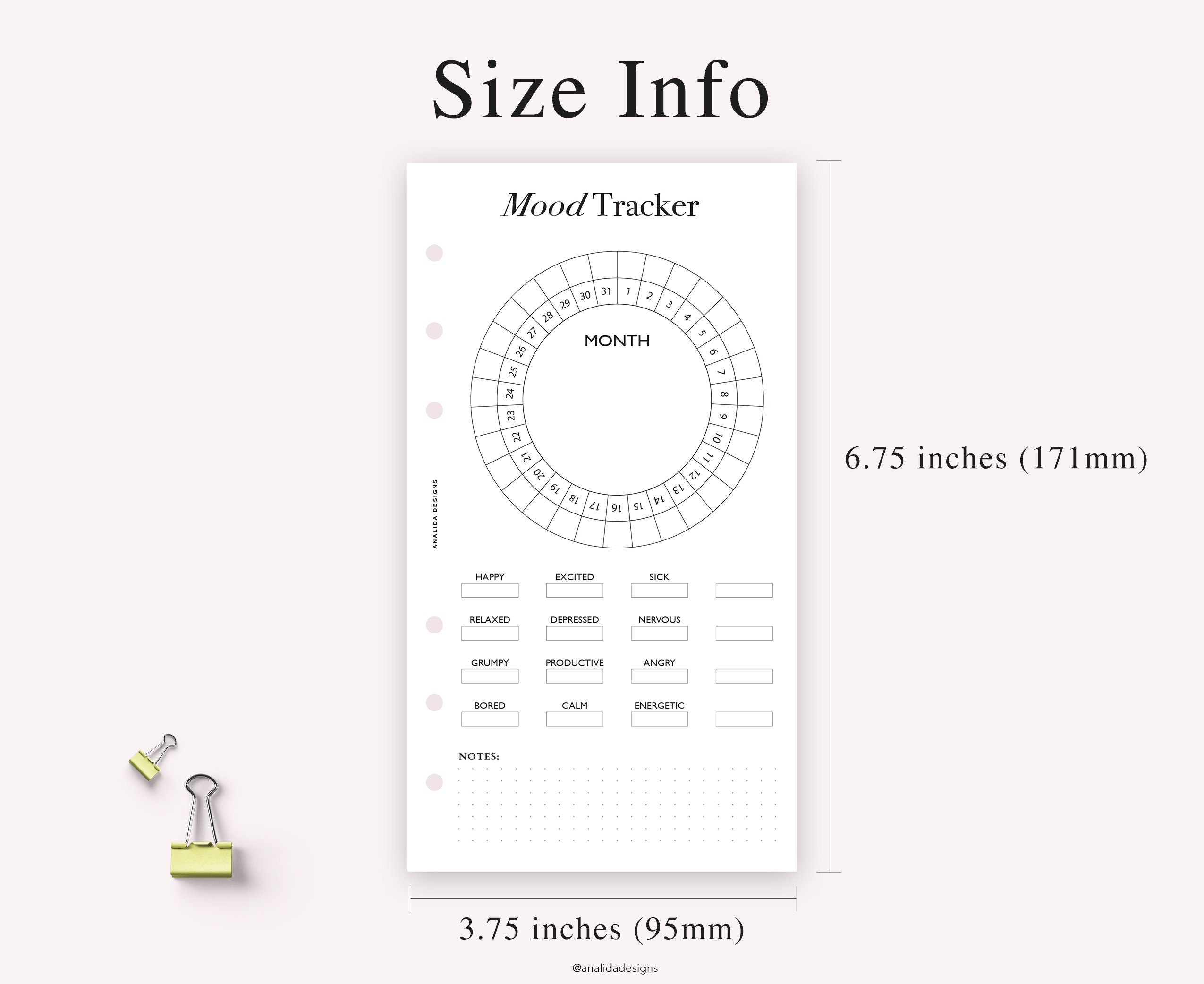 PERSONAL Mood Tracker Printable Monthly Yearly Mood Chart | Etsy