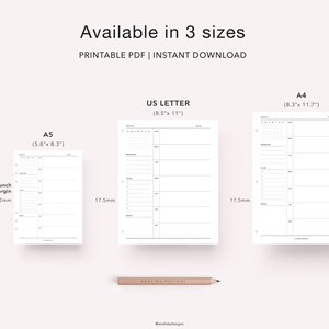 Weekly Undated Printable, Weekly Planner Agenda, Weekly Organizer ...