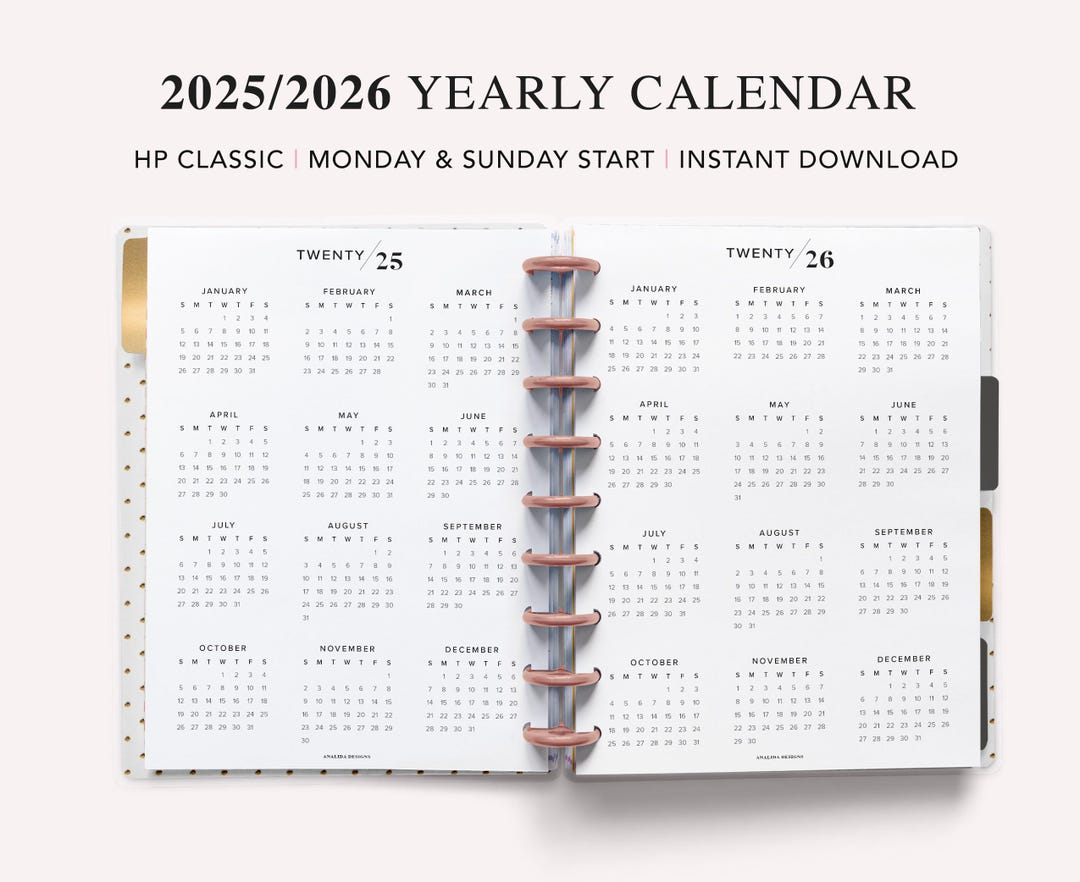 2025-2026 Happy Planner Classic Calendar Printable (PDF Download) - Etsy