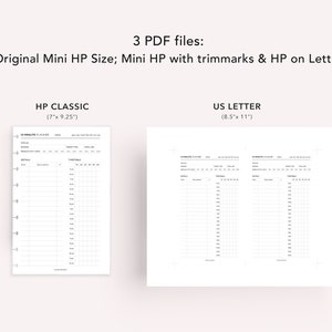 Mini HP Planner Inserts, 10 Minute Planner Printable, Time Management ...