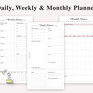 PERSONAL Fitness Planner Printable, Weight Loss Tracker, Workout ...