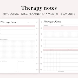 Therapy Notes Planner Printable: Happy Planner Classic Inserts (PDF) - Etsy