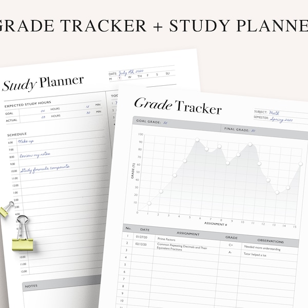 Study Planner - Etsy