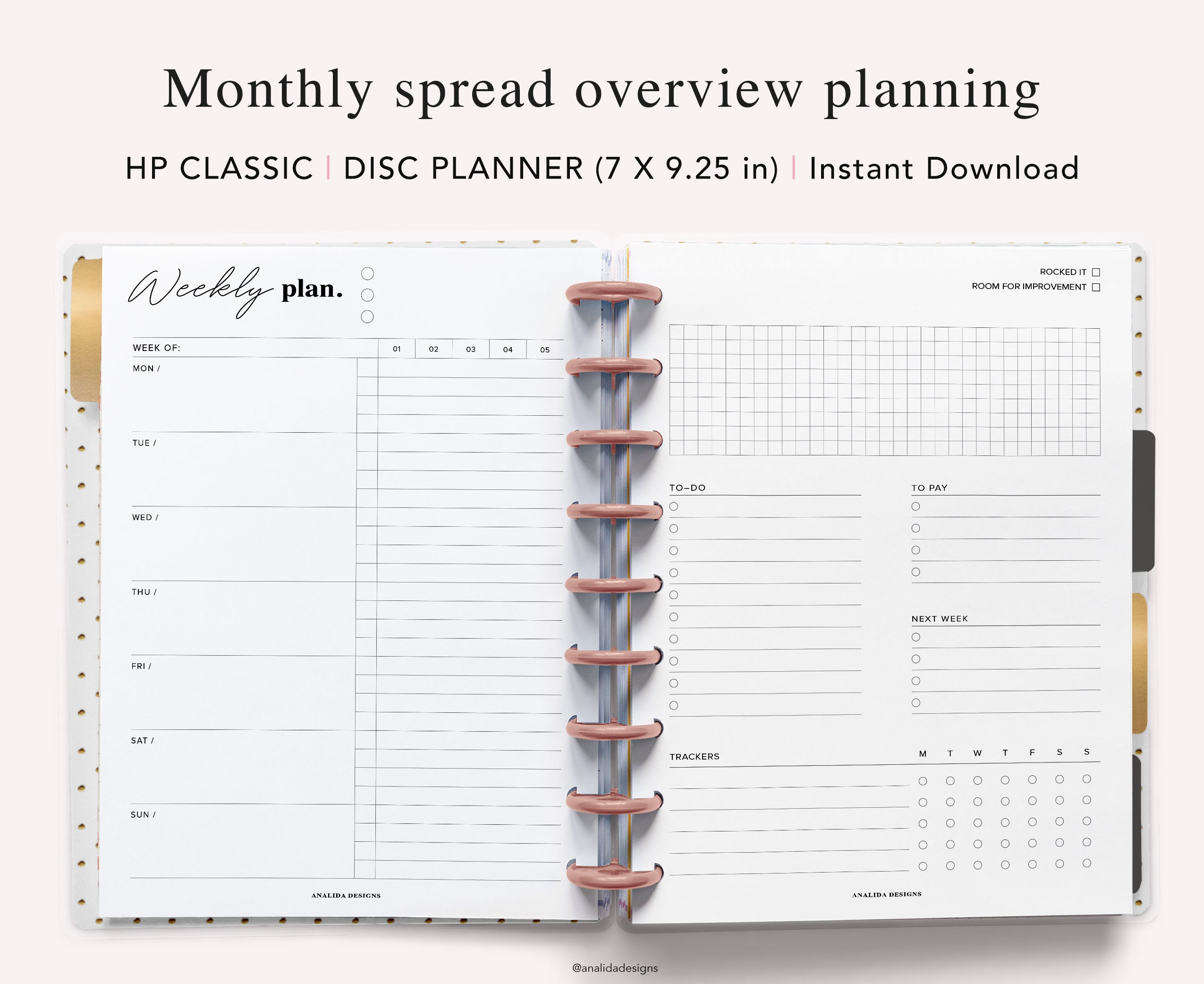 Weekly Planner Printable Happy Planner Classic Weekly | Etsy