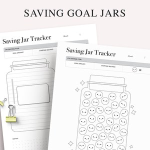 Savings Jar, Printable Savings Tracker, Mason Jar Savings Planner ...