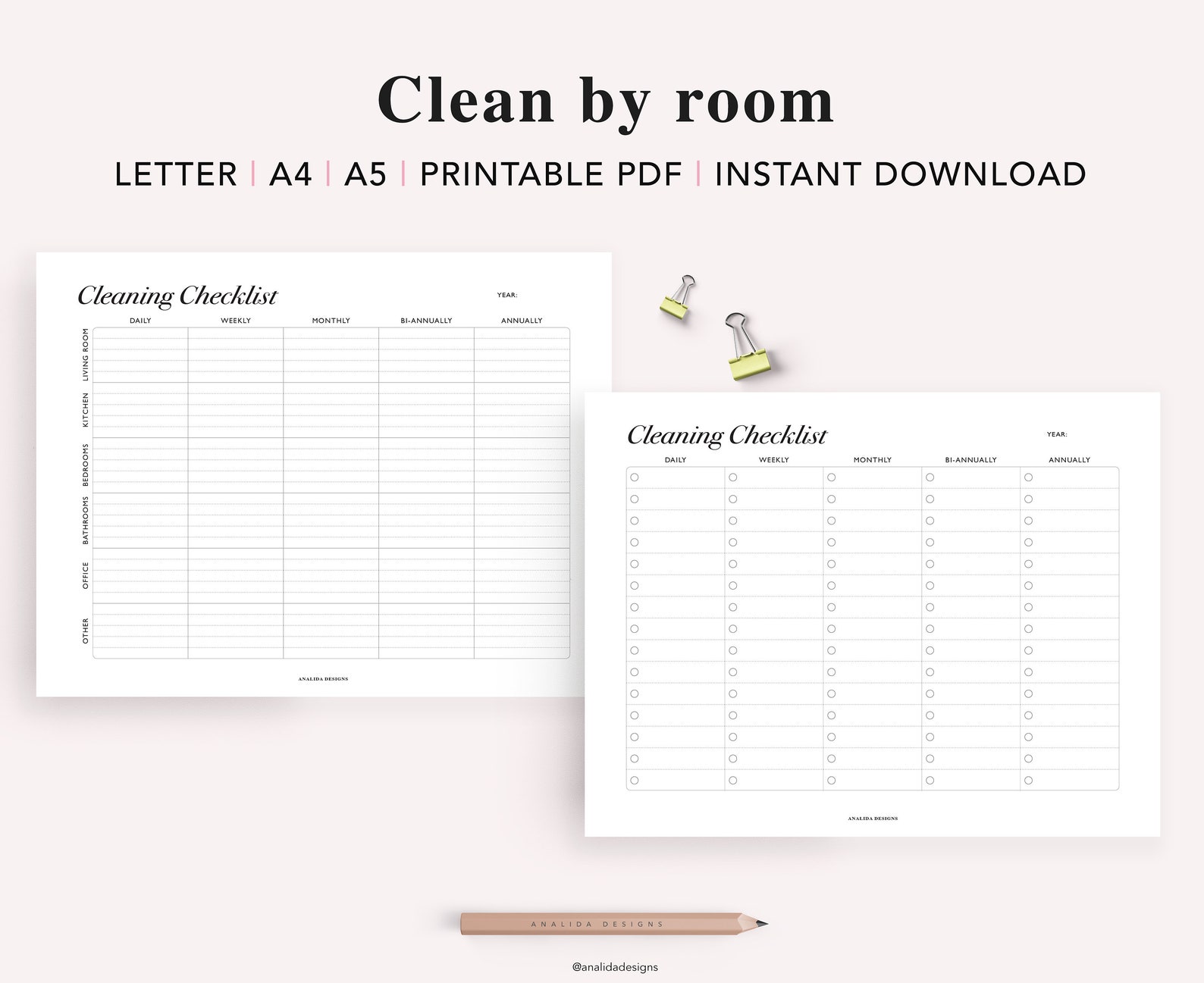 Cleaning Schedule Printable Chore Chart Flylady Planner | Etsy Canada