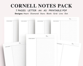 Cornell Notes Template | Etsy