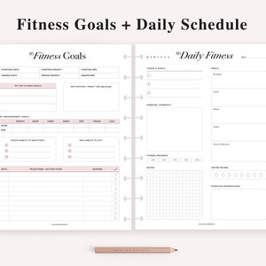Fitness Planner Printable Happy Planner Insert Daily Fitness - Etsy
