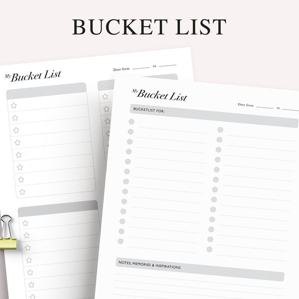Bucket List - Etsy