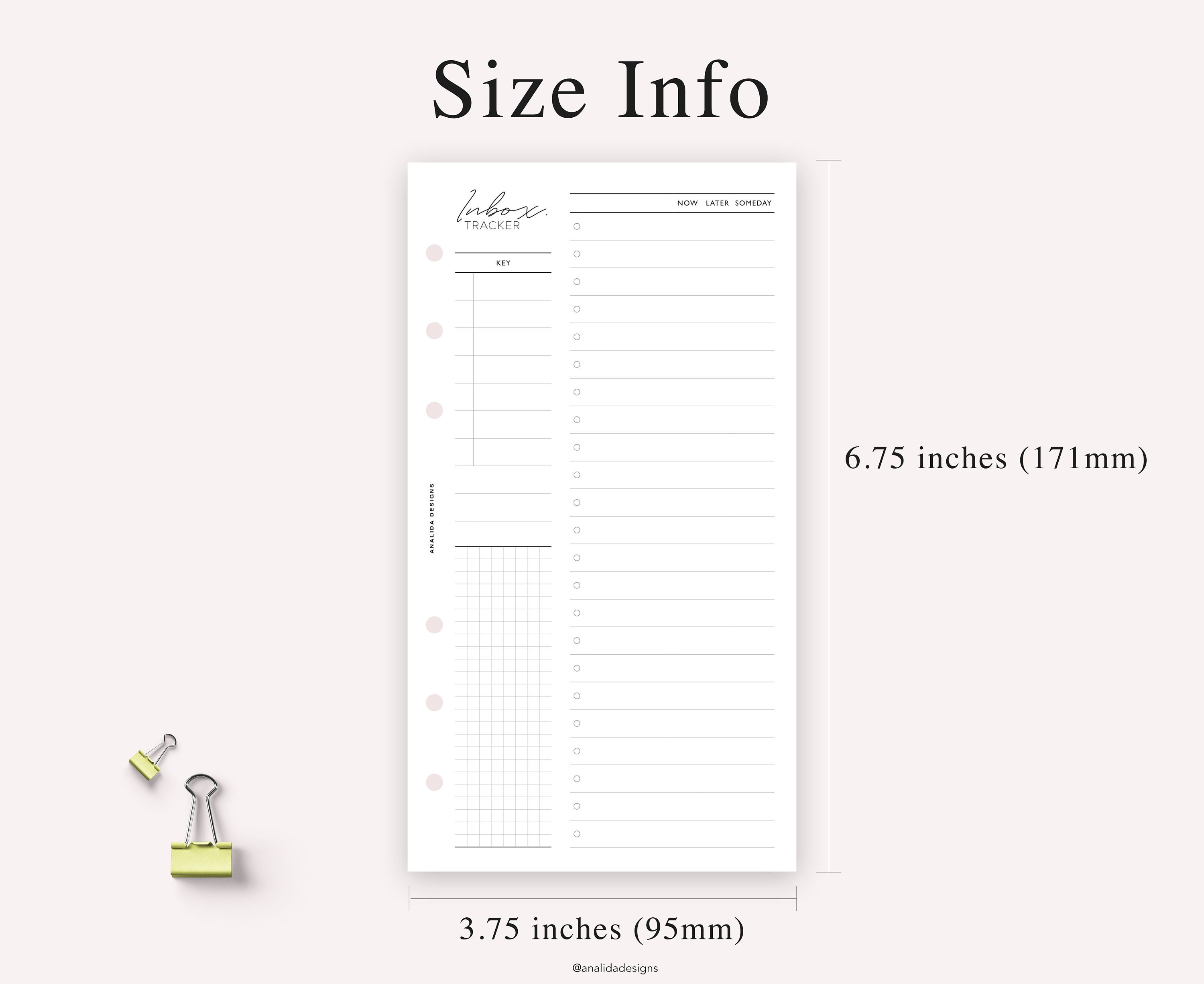 PERSONAL Inbox Planner Inserts Inbox Tracker Inbox System - Etsy