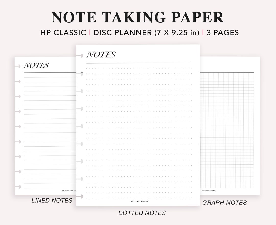 Note Paper Dotted Grid Lined Square, Happy Planner Printable Writing ...