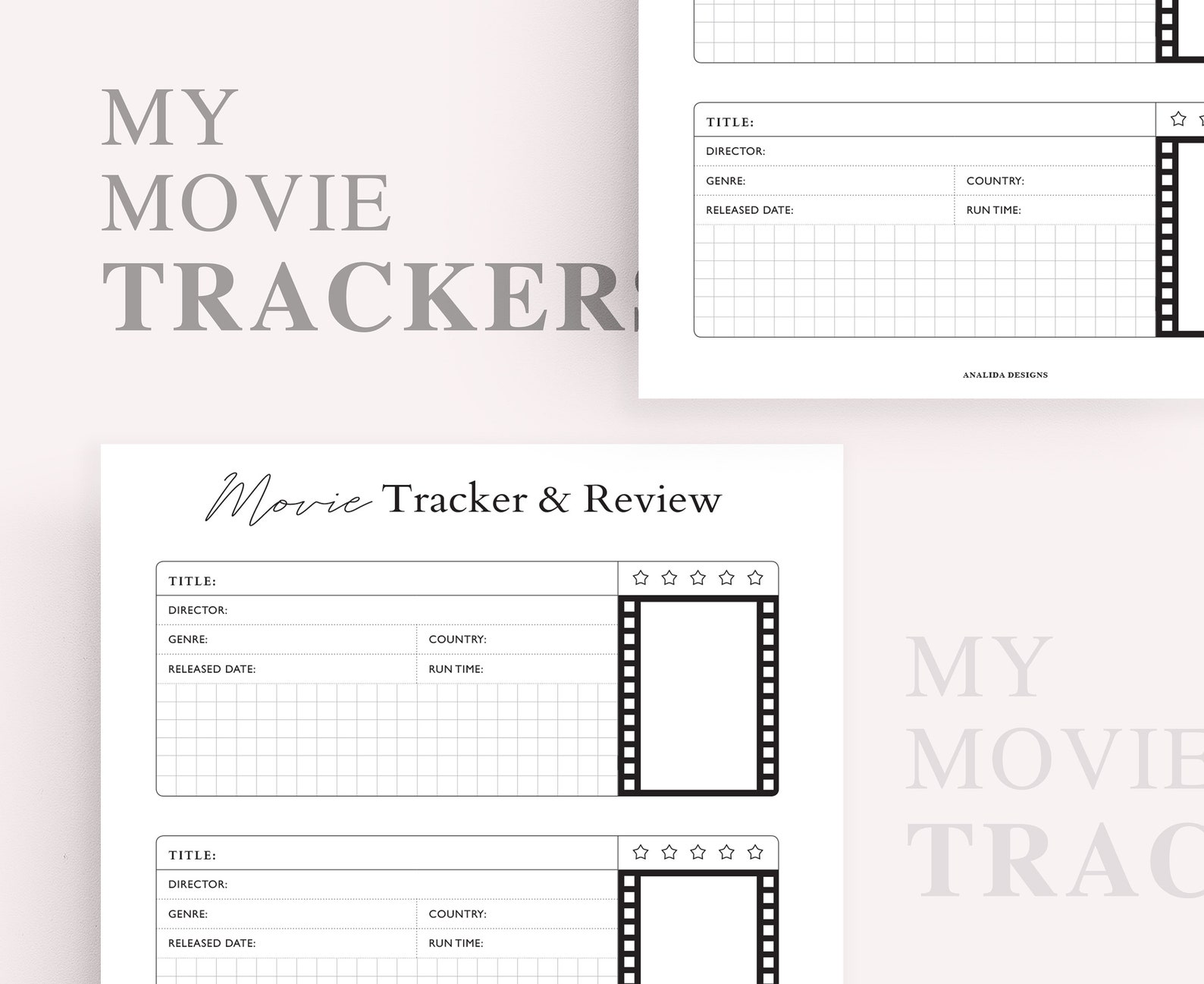 Movie Tracker Printable TV Series Tracker Netflix Tracker | Etsy Canada