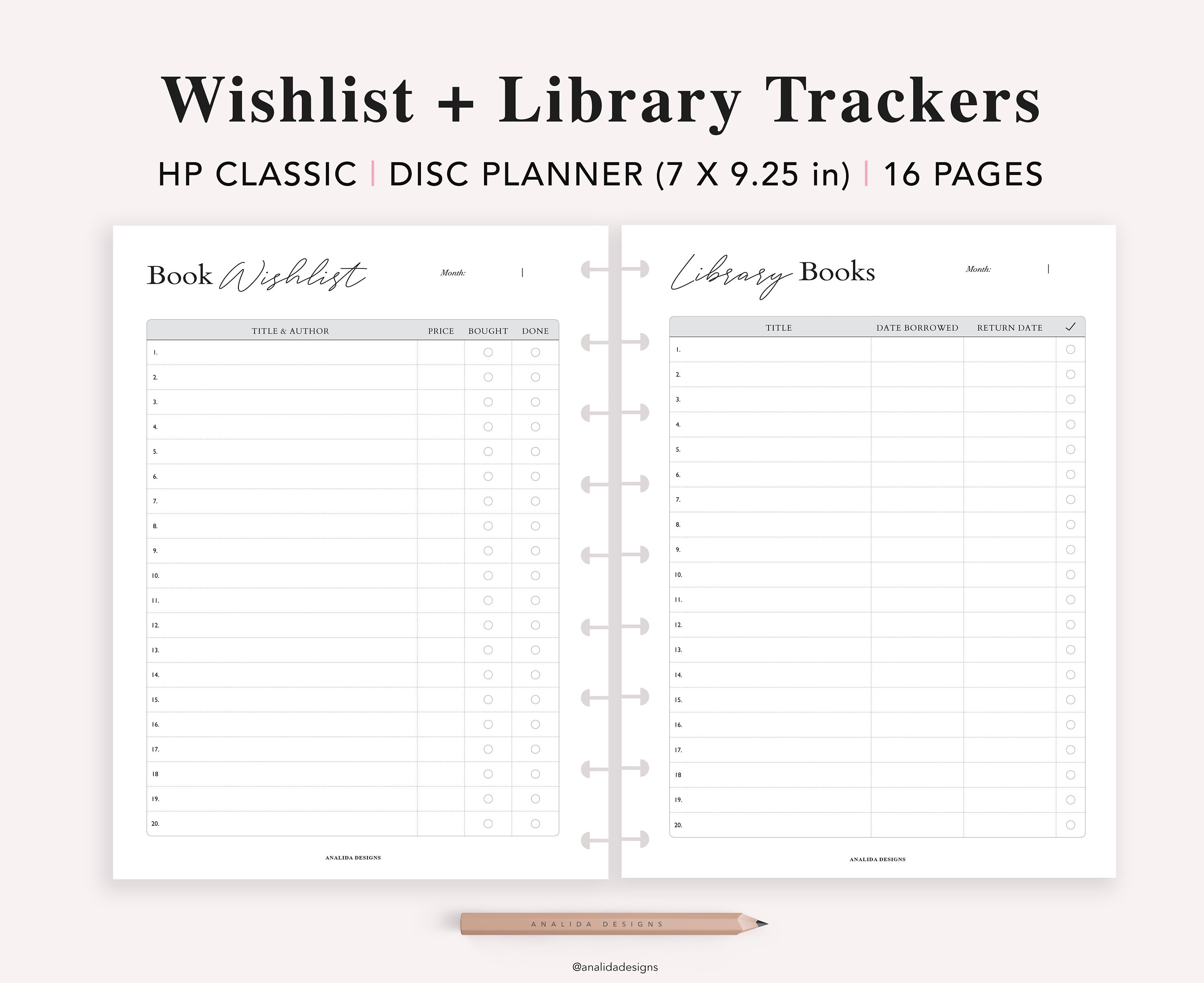 Reading Tracker Printable Happy Planner Insert Reading | Etsy UK
