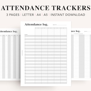 Homeschool Attendance Record Log Tracker, Student Attendance Sheet ...