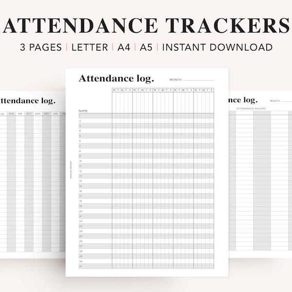 Attendance Sheet - Etsy