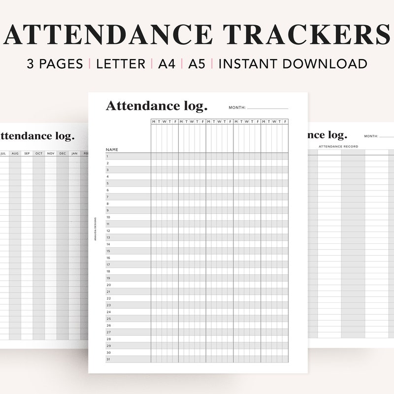 2026 Attendance Calendar - Etsy