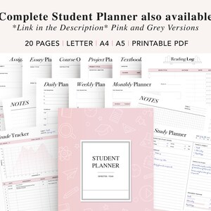Study Planner Printable, Grade Tracker, Study Organizer, College ...